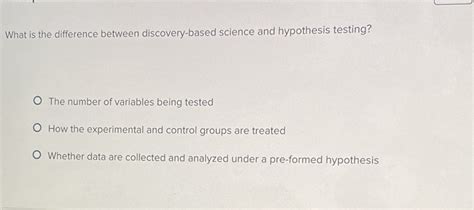 What Is The Difference Between Discovery Based Science And Hypothesis