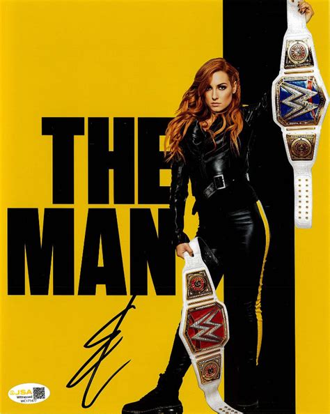 Highspots Becky Lynch The Man Hand Signed Metallic 8x10 Inc Coa