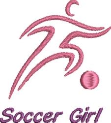Soccer Girl Embroidery Design