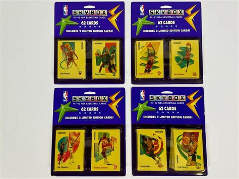 Just Added 1991 92 Skybox Nba Basketball 62 Cards Blister Packs 4