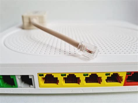 Premium Photo Back Of A Modem Router With Colored Network Cables