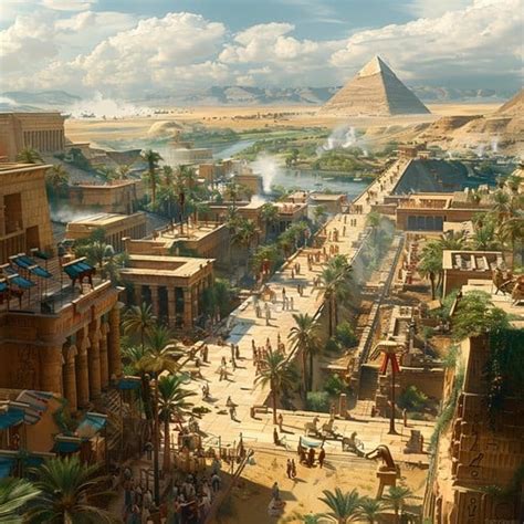 Free Ancient Egyptian City Image Egypt Pyramids Ancient Download