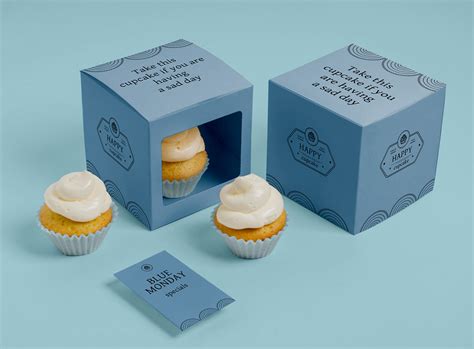 Cup Cake Packaging Box Behance