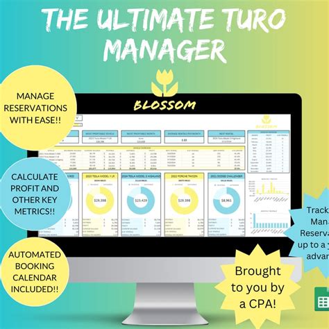 Turo Spreadsheet Etsy