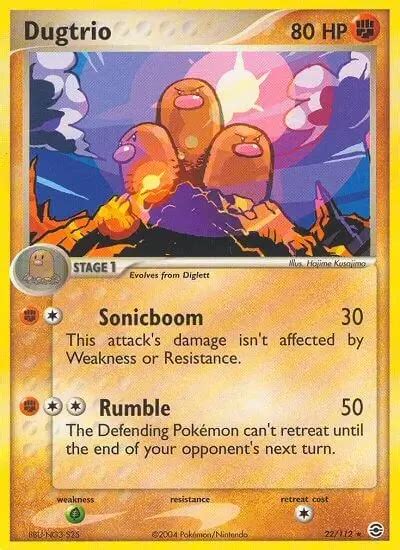 Dugtrio Ex Firered And Leafgreen 22112