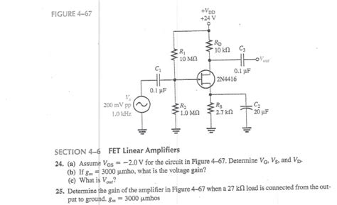 Solved Section 4 6 Fet Linear Amplifiers 24 A Assume