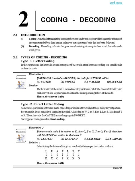 Coding Decoding Techniques For Class Viii Pdf Code Sky
