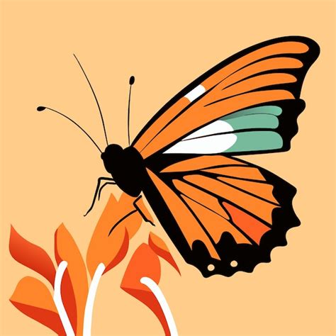 Elegancia En El Diseño De Los Bordes De Mariposas Vector Premium