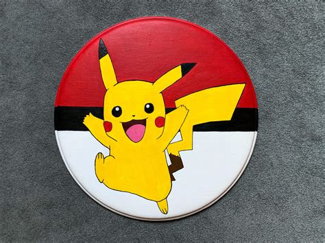 Pikachu Art From Repurposed Drum Head Ig 31solart Rpokemonart