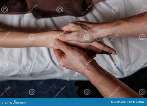 Women Hand Got A Hand Massaged Stock Image Image Of Human Client