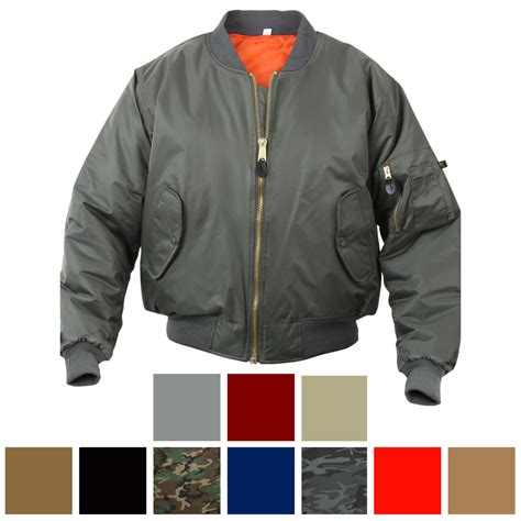 Ma 1 Flight Jacket Military Bomber Coat Reversible Orange Ma1 Army Air