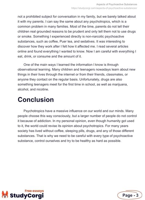 Aspects Of Psychoactive Substances Free Essay Example