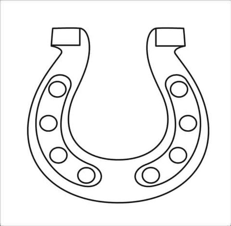 Horse Shoe Coloring Sheet