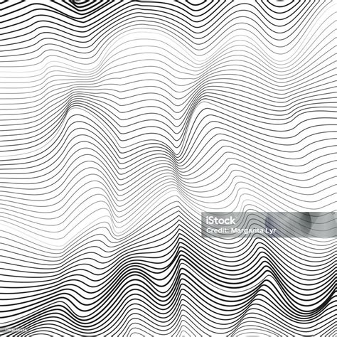 Black And White Dynamic Waves Undulating Subtle Lines Vector Monochrome Fluid Pattern Abstract