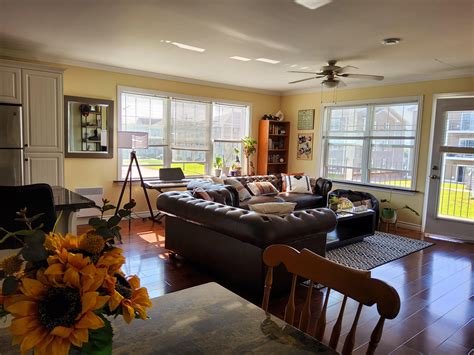 Cozy Living Room In My First Bachelor Pad More Pics Of The Space In My