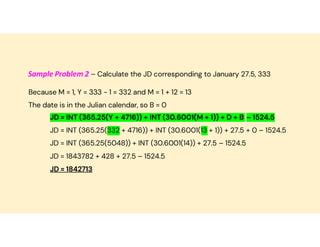 JULIAN DATE TO CALENDAR DATE CONVERSION PART 1 Pdf