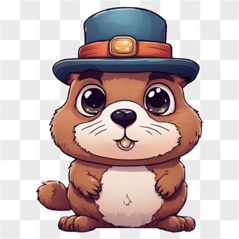 Download Chubby Chipmunk In A Blue Top Hat Cartoons Online Creative