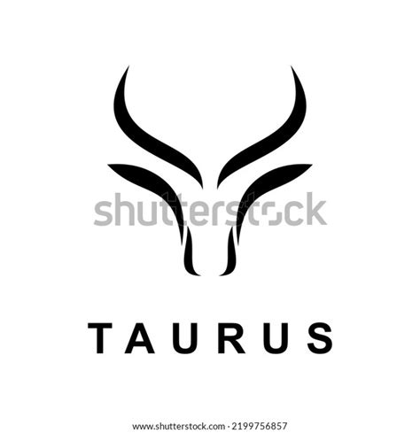 Abstract Taurus Head Logo Vector Stock Vector Royalty Free 2199756857