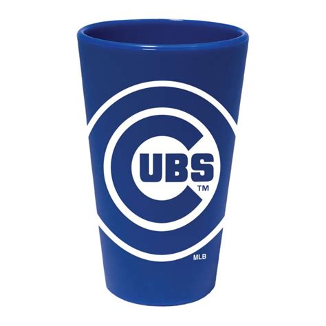 Chicago Cubs Blue Silicone Fun Color Pint Glass Clark Street Sports
