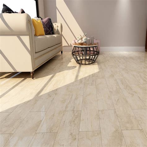 Beige Living Room Tile Floors