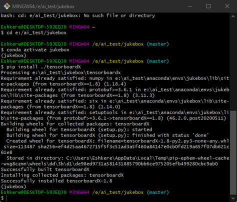 Error Installing Tensorboardx · Issue 53 · Openaijukebox · Github