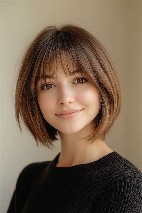 22 Stylish Short Bob Hairstyles With Fringe In 2025 Creativebooster