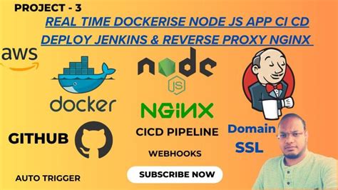 real time containerize node js app jenkins ci cd deploy app reverse