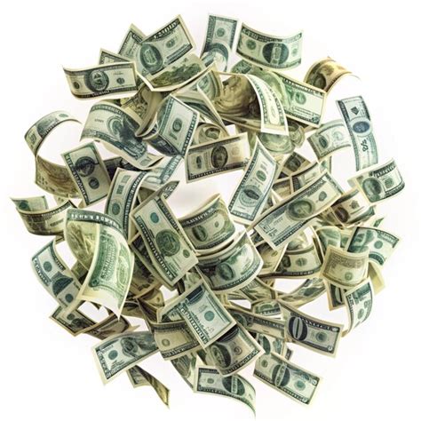 Fly Dollar White Background Premium Ai Generated Image