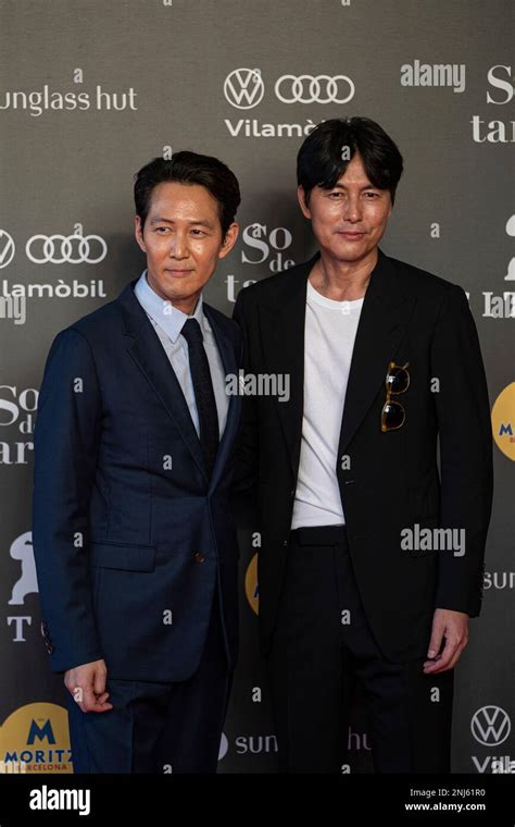 Actors Lee Jung Jae L And Jung Woo Sung Pose At The 55th Sitges