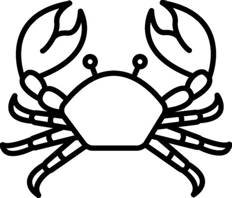 Premium Vector Crab Outline Vector Illustration