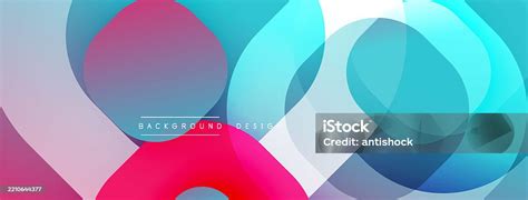 Abstract Colorful Overlapping Circles Create Dynamic Visual Effect Gradient Shades Of Pink