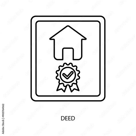 Deed Concept Line Icon Simple Element Illustration Deed Concept