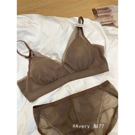 Lingerie Lingerie Set French Triangle Cup Silk Underwear Women Thin