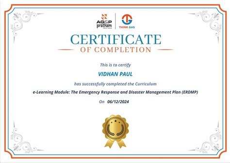 Vidhan Paul On Linkedin I Successfully Completed The Curriculum E Learning Module Erdmp