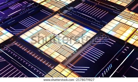 Cpu Wafer Technologymultiple Central Processing Unitsscifi Ilustrações Stock 2178079827
