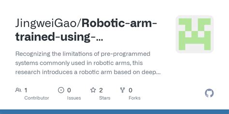 Github Jingweigaorobotic Arm Trained Using Reinforcement Learning Recognizing The