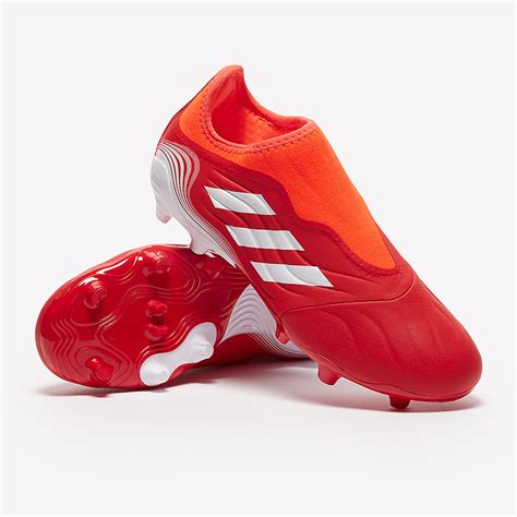 Adidas Copa Sense 3 Laceless Fg Redwhitesolar Red Mens Soccer Cleats