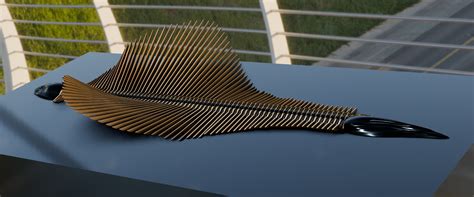 Kinetic Parametric Stingray Sculpture Replica 3d Model Cgtrader