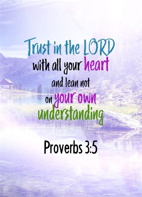 Bible Verse Proverbs 3 5 Original Creative