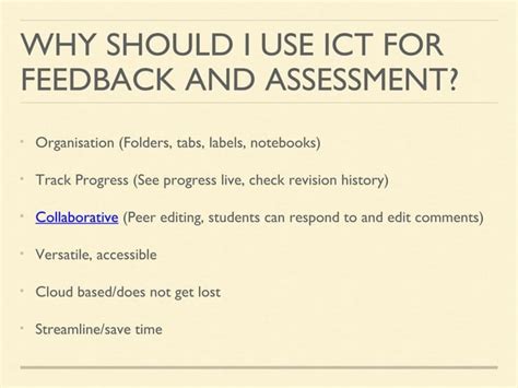 Ict Tools For Assessment Feedback Ppt