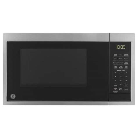 Ge 09 Cu Ft 900 Watt Countertop Microwave In Stainless Steel