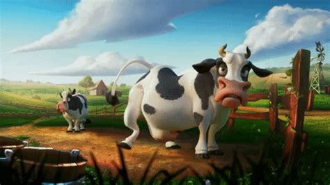 Funny Cartoon Cow 