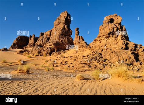 Sandstone Rock Formation On Tasset Plateau Tassili Najjer National