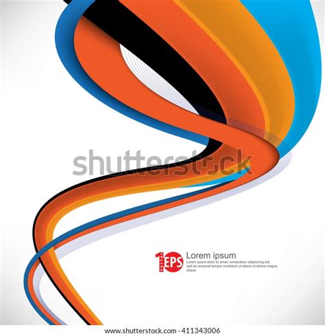 Twisting Lines Elements Design Material Background Stock Vector Royalty Free 411343006