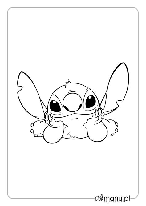 Stitch Mikołaj świąteczna Kolorowanka Do Druku