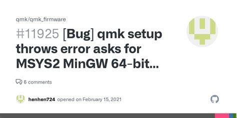 Bug Qmk Setup Throws Error Asks For Msys2 Mingw 64 Bit Terminal Even