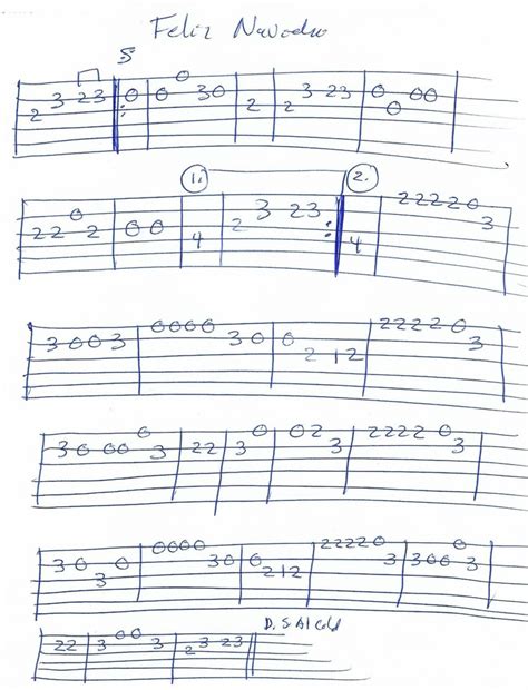 Guitar Chords To Feliz Navidad