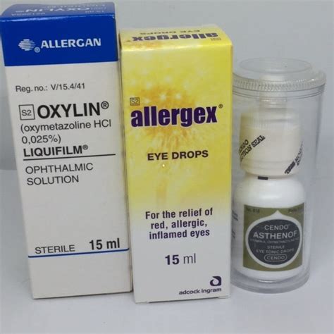 Oxymetazoline Ophthalmic Visine Lr Allergex Oxylin Lubyox