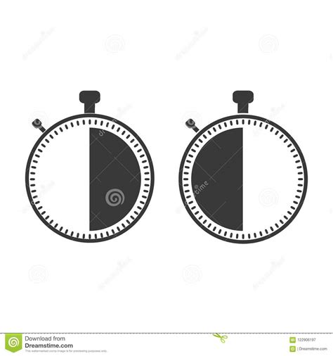 The 30 Seconds Minutes Stopwatch Icon Stock Illustration