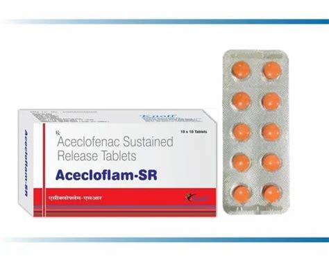 Aceclofenac Acecloflam Sr 200 Mg Tablet At ₹ 75strip Aceclofenac